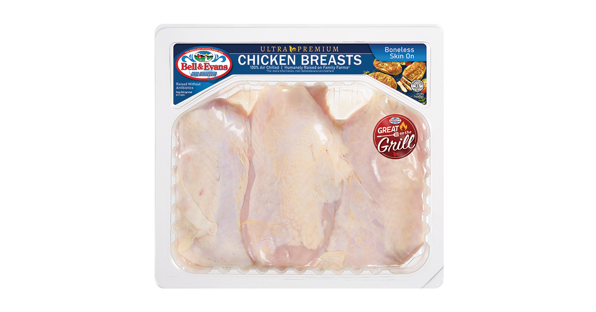 Boneless Skin-on Chicken Breasts - Bell & Evans