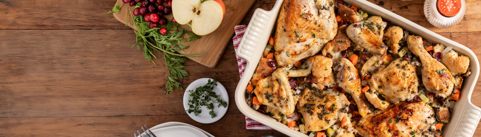 Lemon and Thyme Roasted Turkey with Stuffing - Bell & Evans