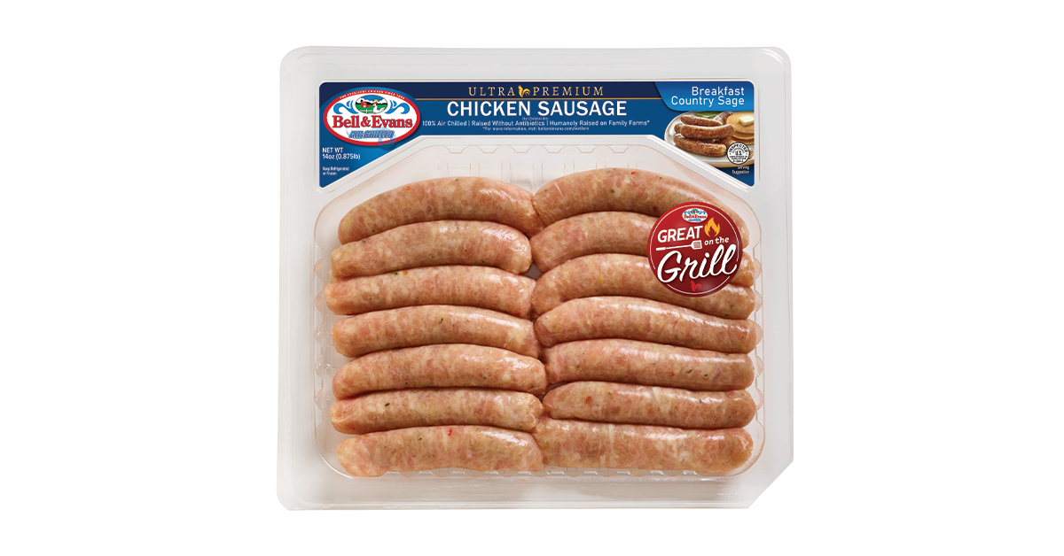 Breakfast Country Sage Chicken Sausage - Bell & Evans