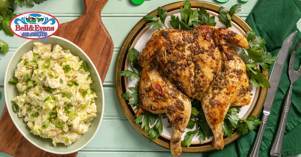 Fennel Herb Roasted Chicken with Colcannon - Bell & Evans