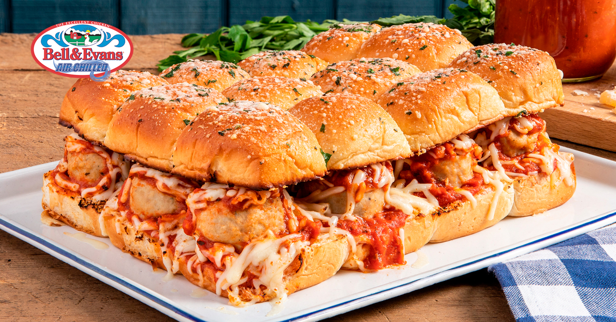 Chicken Meatball Party Sliders - Bell & Evans