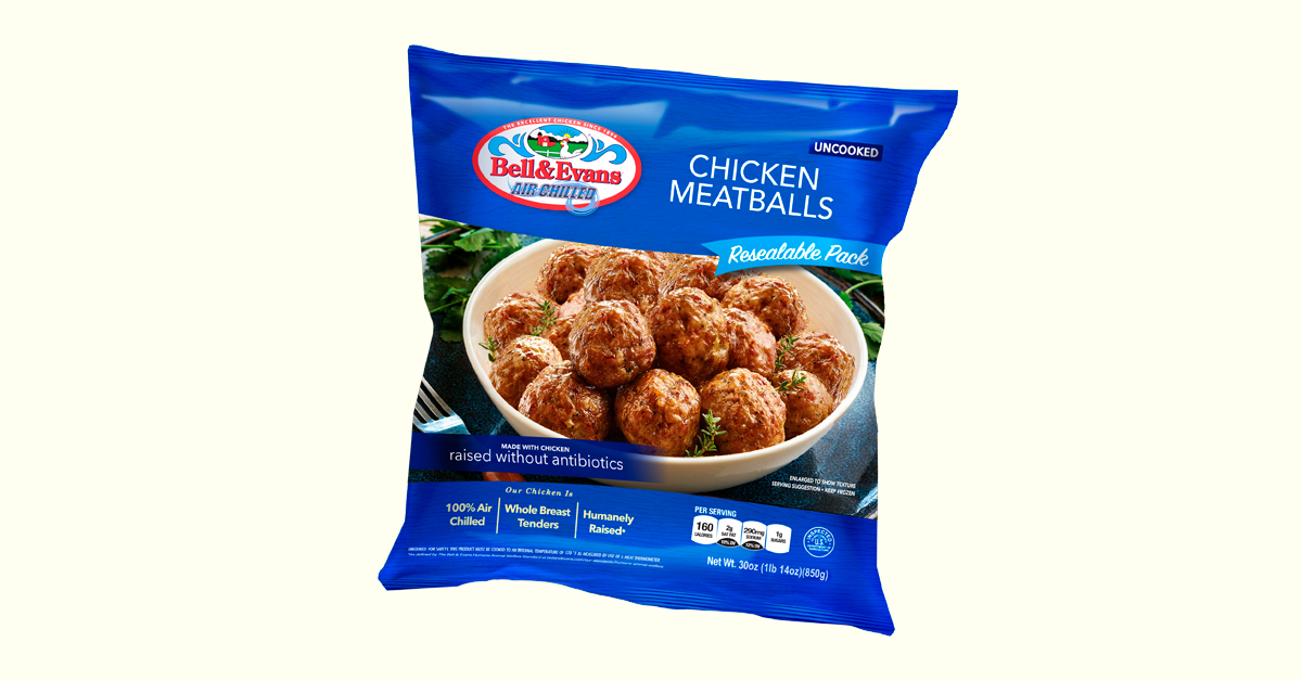 Traditional Chicken Meatballs 30 oz. Bag - Bell & Evans