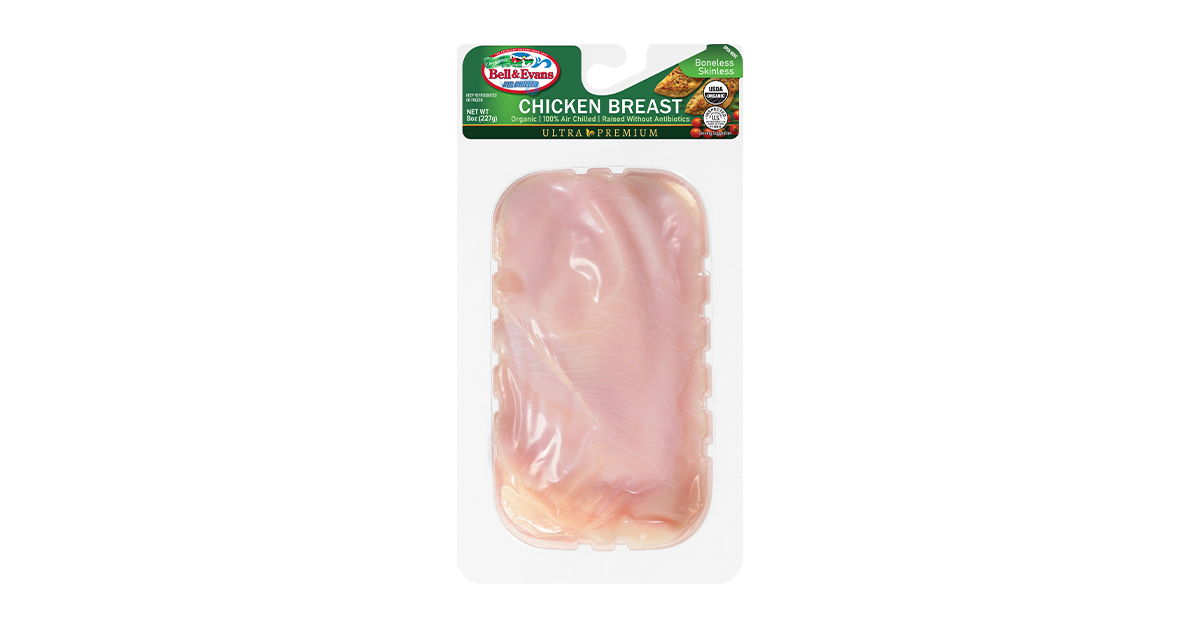 Organic Single Serve Boneless, Skinless Chicken Breasts - Bell & Evans