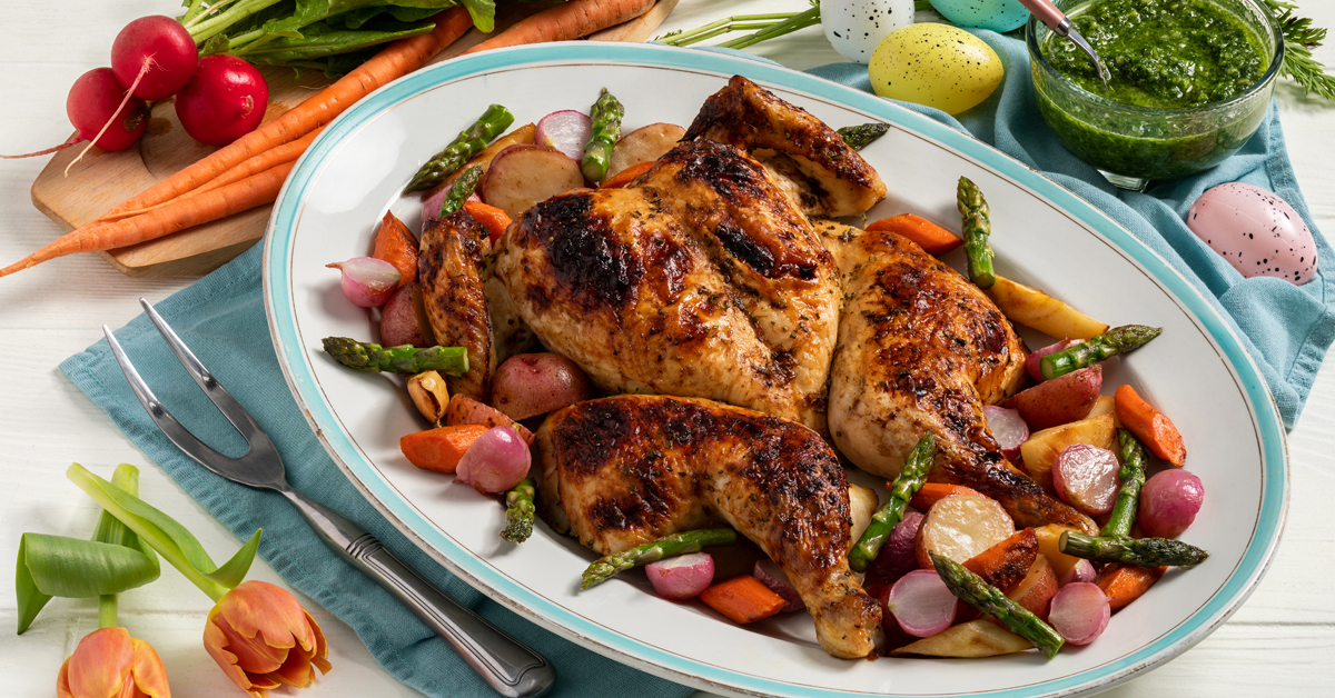 Sheet-Pan Chicken Easter Dinner - Bell & Evans